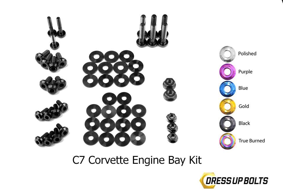 Chevrolet C7 Corvette (2014-2019) Titanium Dress Up Bolts Engine Bay ...